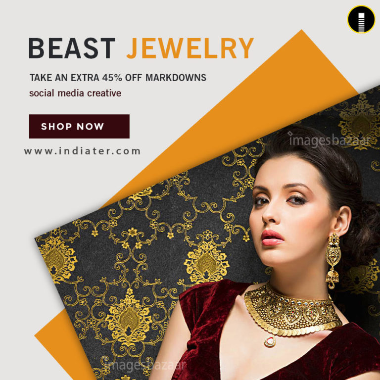 Jewelry Product Promotion Flyer template - Indiater