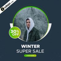 Free Winter Sale Offer Customizable Design PSD Templates - Indiater