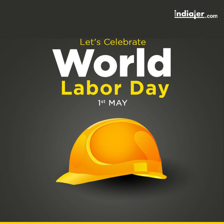 Labour Day Card with Creative Design and Black Background Image Free ...