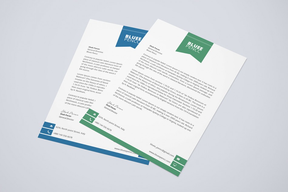 A4 Letterhead Template PSD Free Download Indiater
