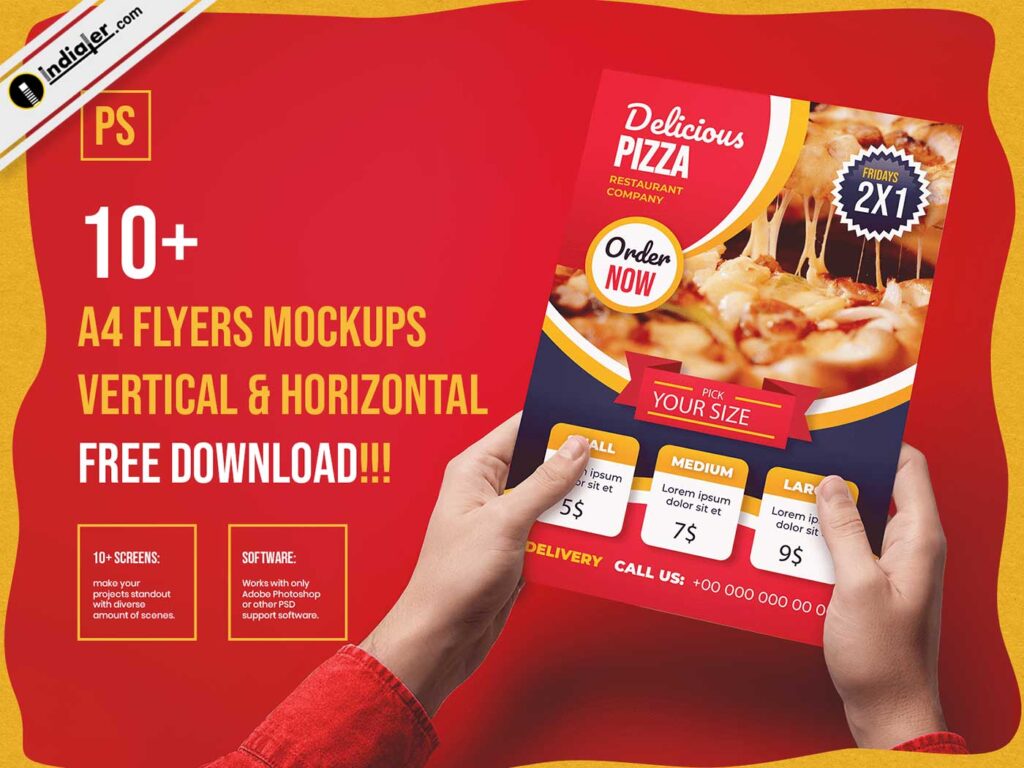 Free 10+ A4 flyer Mockups Vertical and Horizontal Template Download ...