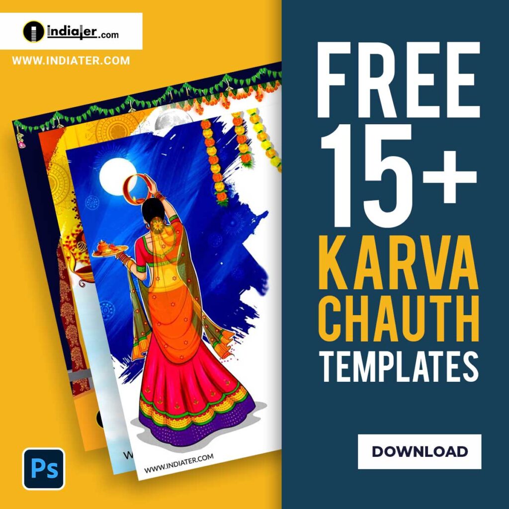 Decorative indian festival karwa chauth background - Indiater