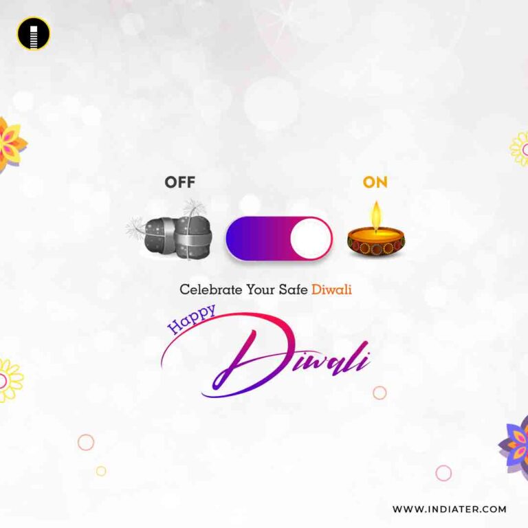 Free Diwali Wishes Banner Celebrate Safe Awareness Social Media Post ...