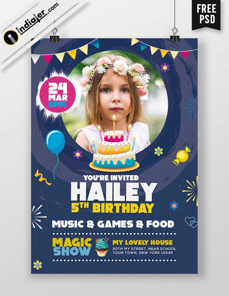 Birthday Invitation Card Psd Template Free - Infoupdate.org Birthday Invitation Card Psd Template Free - Infoupdate.org