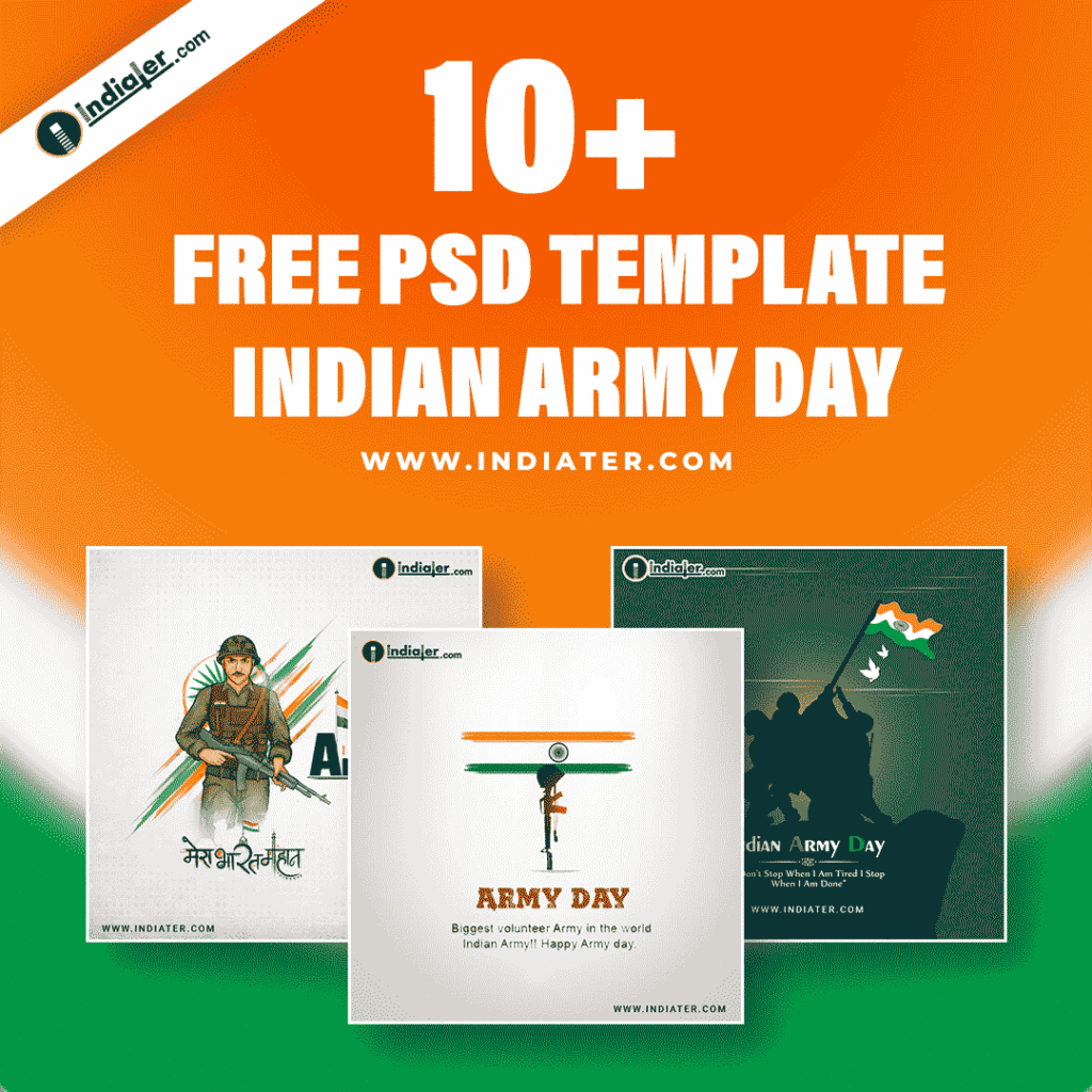 Free Indian Army Day Wishes Banner PSD Template Archives - Indiater