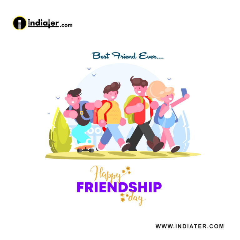 Free Banner Templates & Social Media Friendship Wishes Card Design PSD ...